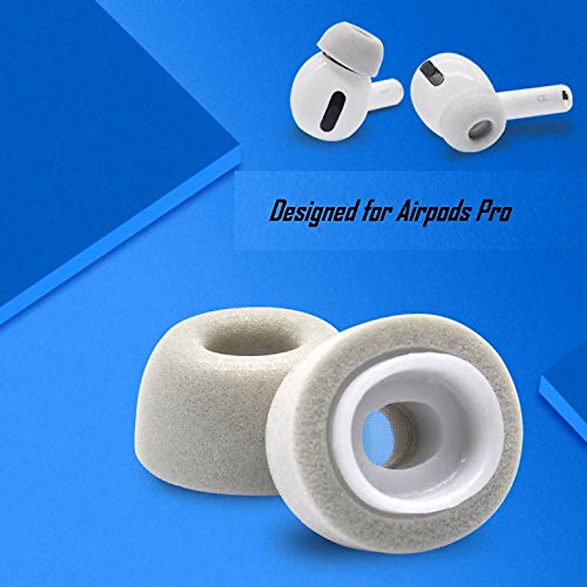 Zotech Replacement 3 Pairs Memory Foam Ear Tips for Apple Airpods Pro Grey (S/M/L)