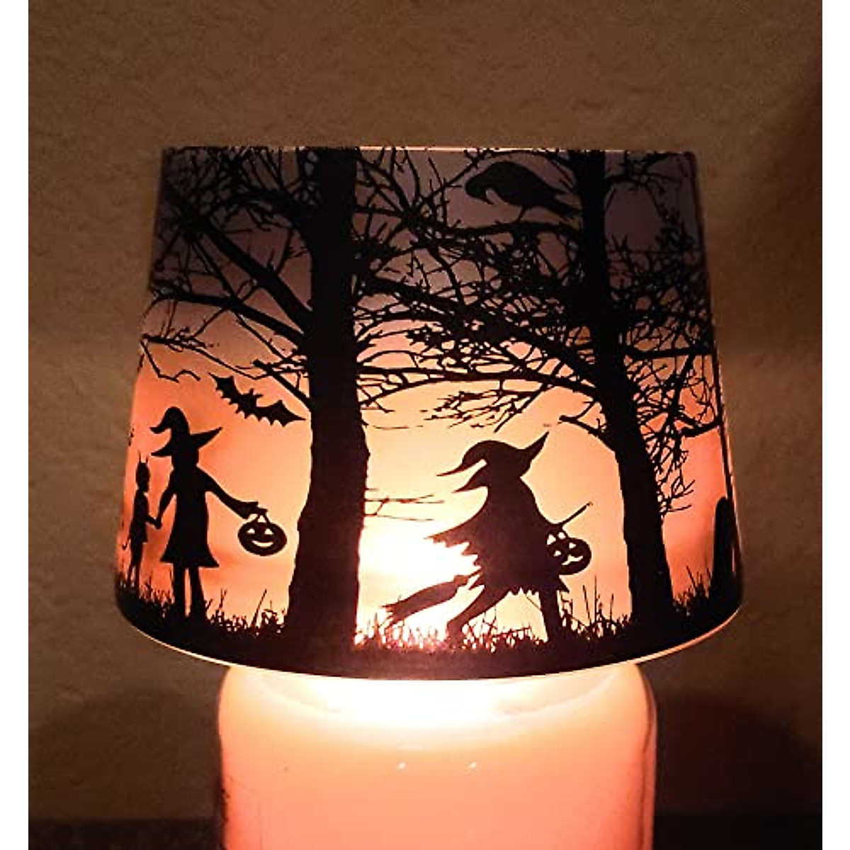 Yankee Candle Trick or Treat Halloween Scene Jar Candle Shade Topper for Yankee Candle Large and Medium Original Jar Candles