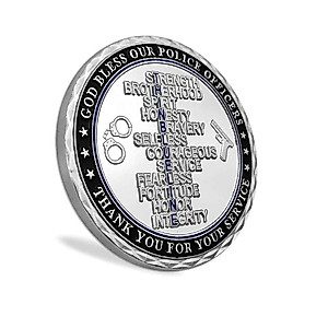 Thin Blue Line Law Enforcement Challenge Coin Spartan Warriors Police Officers Military Coin