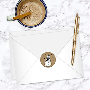 Black and White Holiday Animals Christmas Stickers / 500 Christmas Labels / 1.5" Round Winter Animals Envelope Seals / 6 Festive Designs