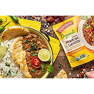 Tasty Bite Organic Indian Madras Lentils, Microwaveable Ready to Eat Entree, 10 Ounce (Pack of 6)