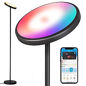 Govee LED Floor Lamp, 2000 Lumen RGBWW Smart Floor Lamp Works with Alexa, Google Assistant, 16 Million DIY Colors and 32 Scene Modes, Music Sync Modern Floor Lamp for Bedroom, Living Room