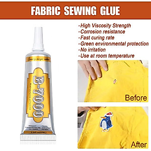 Fabric Glue, Adhesive for Leather, Instantly Strong Adhesive for bonding Shoe,Tent,Drape,Carpeting,Upholstery,Boat Fabic,Auto Headliner,Iron-on Patches,Awning Repair,Clothing, Bag,Seat,Sofa,PU