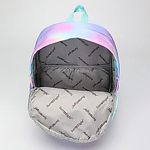 BIAOGOD Girl's Backpack Elementary School Children's Backpack over 8 years old (purple gradient)