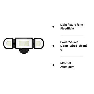 Onforu 100W Flood Lights Outdoor, 9000LM Super Bright LED Flood Light Outdoor Switch Controlled, IP65 Waterproof LED Exterior Floodlight with 3 Adjustable Head, 6500K White Outdoor Security Light