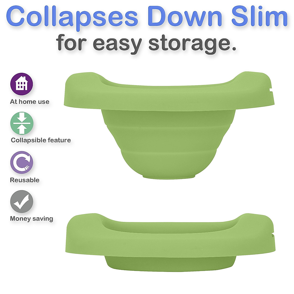 Reusable Collapsible Travel Potty Liner : Kalencom Potette Plus Potty Liner for Home Use with The 2-in-1 Potette Plus Potty (Sold Separately) (Green)