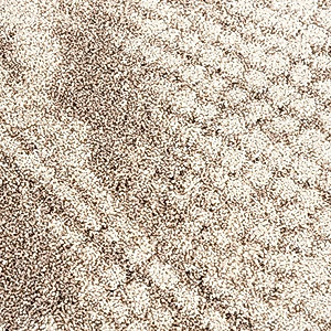 Abani Contemporary Design Beige & Cream 7'9" x 10'2" (8'x10') Area Rug Rugs - Unique Non-Shed Desert Folds Print Living Room Rug