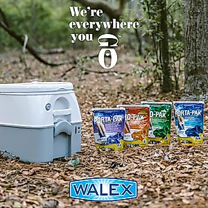 Walex Citra-Pak RV/Marine Holding Tank Deodorizer Drop-Ins - Waste Breakdown & Odor Control, Cleans Holding Tank & Sensors, Biocide-Free, Treatment for RVs, Boats, & Portable Toilets - Citrus, 30 Pack