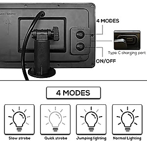 Banord 48ft Solar String Light Outdoor, USB Rechargeable Patio Solar Outdoor Lights with Waterproof & Shatterproof Solar Powered Bulbs Hanging Lights for Backyard, Porch, Garden, Cafe, Camping, Party