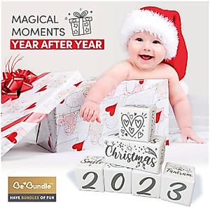 Luxury, Designer Baby Milestone Blocks for Baby boy or Girl. 8 Premium Baby Monthly Blocks to Capture More Special Memories - 18 Celebrations, All Birth Weights/Ages & Every Year from 2023-2123!!!