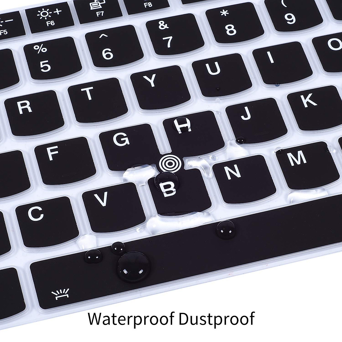 CaseBuy Keyboard Cover for 2022 15.6" Lenovo ThinkPad E15 Gen 4 3 2 T15 L15 T15p Gen 3 2 1 L15 P51s P52 P52s P53 P72 P73/ThinkPad E580 E590 E595 L580 L590/ThinkPad T570 T575 T580 T590, Gradual Mint