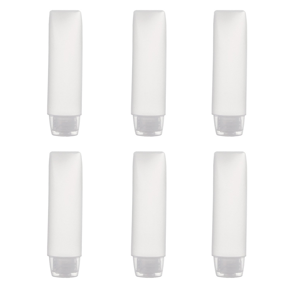 OTO 6 Pack Travel Size Plastic Squeeze Bottles for Liquids, 30ml/1 Fl. Oz TSA Approved Makeup Toiletry Cosmetic Containers