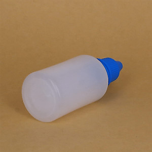 Bettomshin 10Pcs 30ml PE Plastic Squeezable Eye Liquid Dropper Bottles Thin Mouth Lab Reagent Bottle Liquid Sample Seal Sample Storage Translucent Bottle with Blue Cap