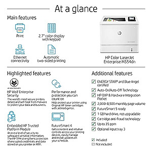 HP Color LaserJet Enterprise M554dn Duplex Printer (7ZU81A)