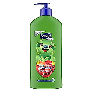 Suave Kids 2 in 1 Shampoo & Conditioner with Pump, Strawberry 18 Oz (2 Pack)