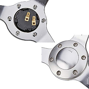 Universal 380mm 15" Inch Deep 40mm Grant Classic Nostalgia Style Wood Grain Steering Wheel with Horn Kit