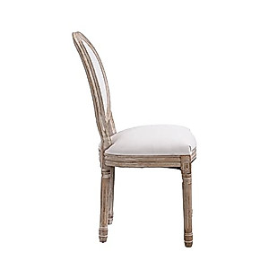 Cherry Tree Furniture Lainston Set of 2 Classic Limewashed Wooden Dining Chairs (Beige)