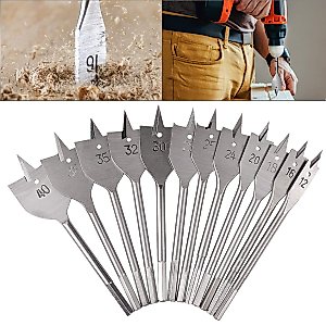 HOHXEN High Speed Steel Wood Boring/Spade/Paddle - Drill Bit Set 12-40mm