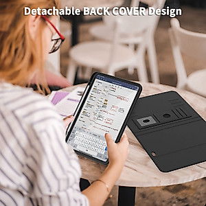 CAVOKAS for New iPad Pro 11 Inch Case 2021 3rd Generation, 2nd Gen 2020 Leather Case with Apple Pencil Holder - Auto Wake/Sleep, Durable & Removable Magnetic Protective Cover, Black