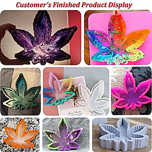 Ashtray Mold for Resin, Large Leaf Silicone Mold for Epoxy Resin, Maple Leaf Rolling Tray for Jewelry Storage Box, DIY Craft Gift, Home Decoration