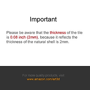 Art3d 10-Pack Oyster Mother of Pearl Square Shell Mosaic for Kitchen Backsplashes, Bathroom Walls, Spa Tile, Pool Tile