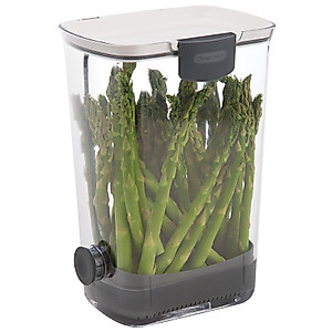 Progressive International PKS-930 BPA-Free Plastic ProKeeper Herb Keeper with Removable Silicone Drain Plug, 1 Piece, White