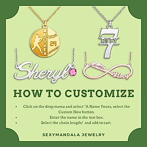 SexyMandala Personalized Name Necklace Custom Name plate Necklace Gold Love Heart Sterling Silver Pendant Necklace Gift for Women