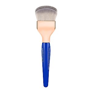 Bdellium Tools Professional Makeup Brush - Golden Triangle 972 Large Rounded Double Dome Blender - With All Vegan and Soft Synthetic Fibers, For Foundation Application & Blending (Blue, 1pc)