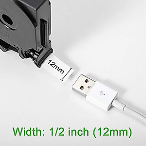 Labelife Replacement for Brother P Touch TZe Label Tape 12mm 0.47 Inch Laminated Black on White TZ Tape TZe-231 TZe231 for Brother Ptouch Label Maker PT-D200 PT-D210 PT-D220 PT-H110, 1/2 Inch, 3-Pack