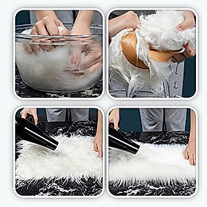 Evaner Carpets - Faux Fur Washable Rug,for Baby Nursery Room, Bedroom, Luxury Home Decor, shag Rug Soft Floor Plush Carpets, Durable Rubber Backing, Rectangle, 24X71 inches,Purple