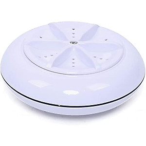 DNYSYSJ 3.8L Mini Washing Machine, USB Power Wash Machine Plastic Portable Compact Laundry Washer Baby Clothes Underwear Socks Washer for Travel Camping RV 18W (White)