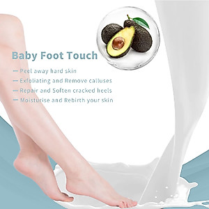 Foot Masks-5 Pack,Natural Foot Care Exfoliating Treatment Repairs Cracked Heels,Peeling Away Calluses and Dead Skin Cells,Make Your Feet Baby Soft & Get a Smooth Skin -For Men Women（Milk &Avocado）