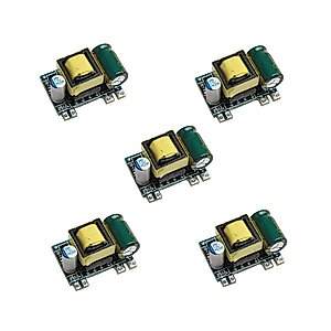Acxico 5Pcs 5V 700mA Board Module Mini AC-DC 110V 120V 220V 230V to 5V 12V Converter Board Module Power Supply