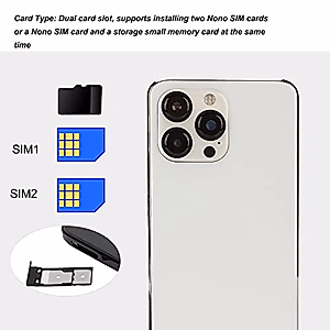 Hilitand iP13 Pro Unlocked Smartphone for 11, 6.2 FHD Unlocked Cell Phone, Face Unlock, 4GB 64GB, Dual SIM, 7000mAh, Dual Camera, T Mobile,for Support (White)