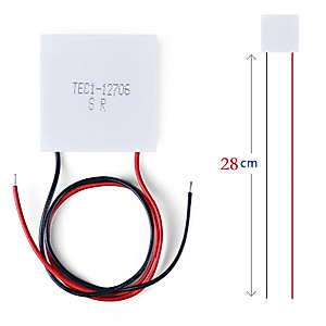2 Packs TEC1-12706 semiconductor Refrigeration thermoelectric Generator Peltier Cooler Module Kit 40x40x3.7mm(with Thermal Paste>3.17M/K 5g)