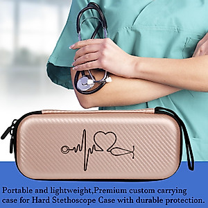 CDBXPRG Stethoscope Case for 3M Littmann Classic III,Stethoscope Carrying Case for Nurse Gift,Lightweight Stethoscope Travel Holder for Lightweight II S.E (Pink)