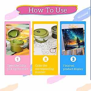 xackcme Starry Sky Paint by Numbers for Adults-Starry Night Paint by Number on Canvas Without Frame,DIY Abstract Landscape Oil Painting for Gift Home Wall Decor(16x20inch)