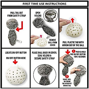 Hyper Pet Doggie Tail Interactive Plush (Wiggles, Vibrates, and Barks – Dog Toys for Boredom and Stimulating Play)