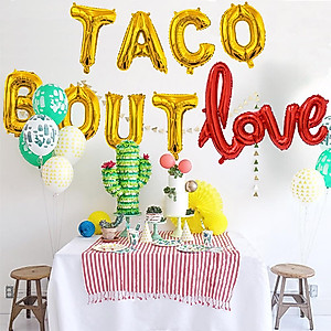 Cindo De Mayo LOVE Fiesta Bridal Shower Party Supplies Cactus Mexican Themed Banner for Anniversary Bachelorette Engagement Wedding Proposal Galentines Valentines Day Decorations 12PCS Kit of Qinsly