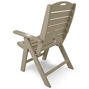 Trex Outdoor Furniture Yacht Club Folding Highback Chair, Sand Castle