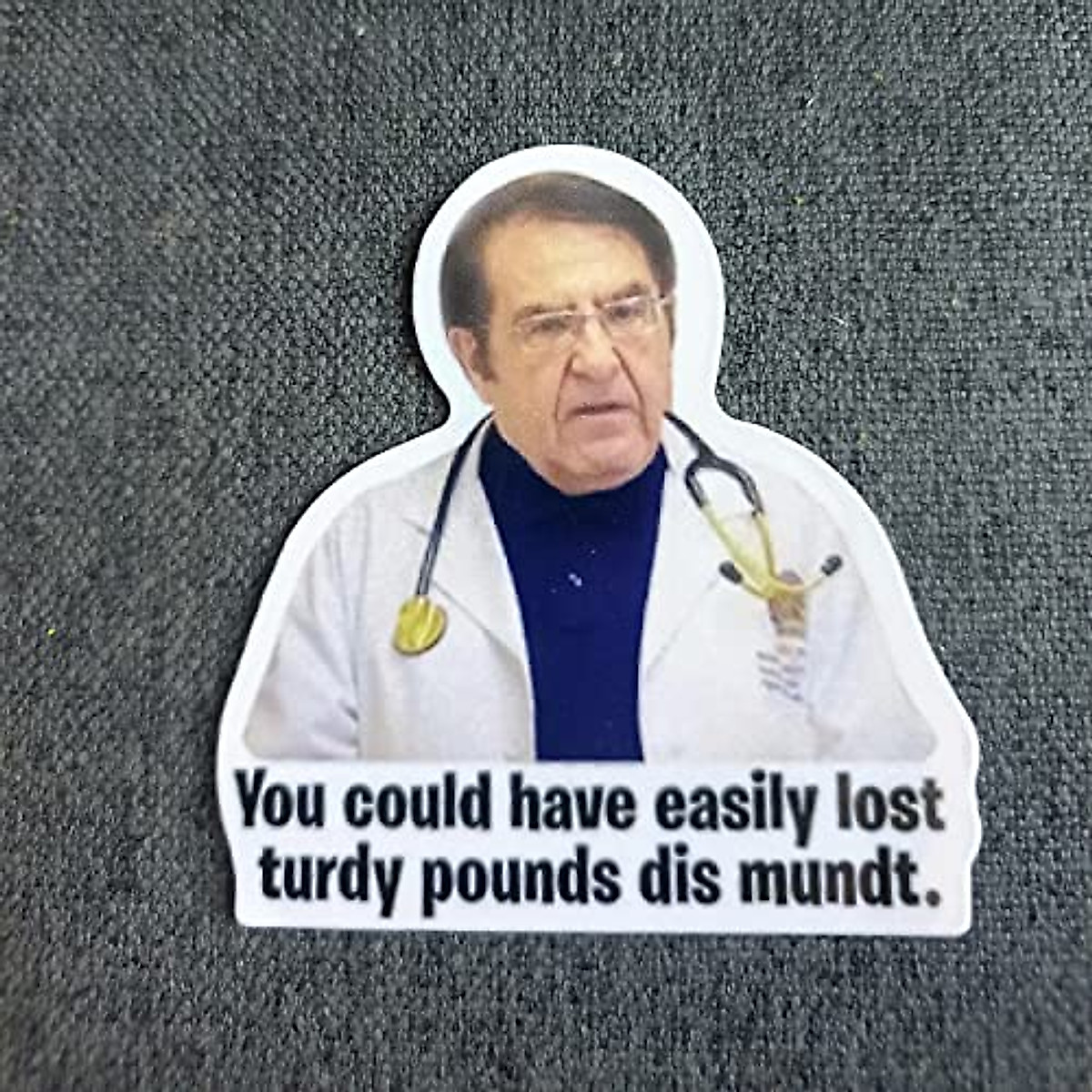 Dr. Now - You Not Gonna Starve, Weight Loss Guidelines Sticker, Digital Artwork Sticker Decal Car Laptop Wall Window Bumper Sticker，Fun Weight Loss Sticker(3PCS) (Stickers with Magnets)