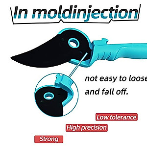 Pruning Shears for Gardening 8”Stainless Steel Gardening Hand Pruner, Bypass Pruning Shears Steel Blades with Adjustable Up to 5/8" Cut, Non-stick Coating