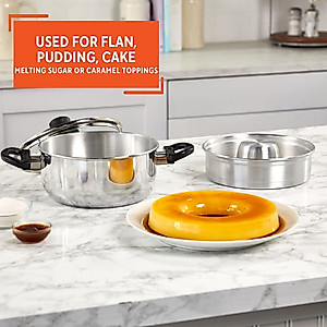 IMUSA 3Qt Double Boiler/Baño Maria w/8in Flan Inner Pan - 20cm