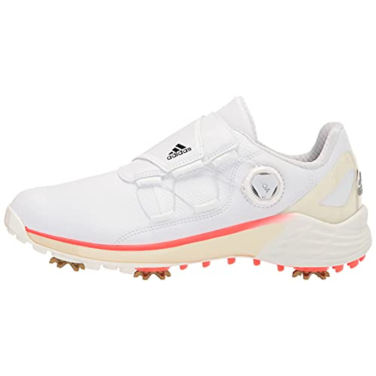 adidas Women's ZG21 BOA Golf Shoes, Footwear White/Core Black/Solar Red, 11