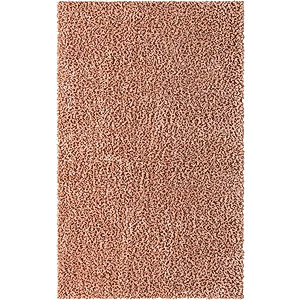 Unique Loom Davos Shag Collection Modern Luxuriously Soft & Cozy Shag Area Rug (5' 0 x 8' 0 Rectangular, Dusty Rose)
