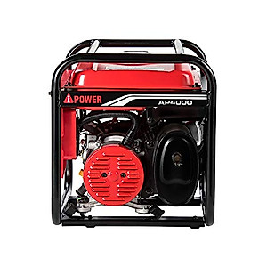 A-iPower AP4000 4,000-Watt Gasoline Powered Manual Start Generator, 4000 Watt, red