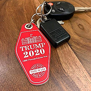 President Trump 2020 Collectible Motel Keychain and Door Hanger Made in USA