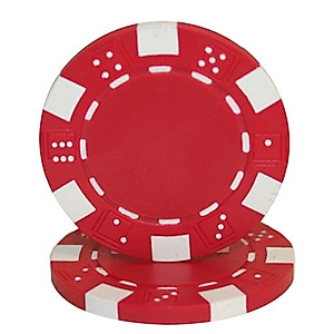 Brybelly Clay Composite Striped Dice 11.5-gram Poker Chips (100-pack) - Blank Non-denominated Poker Chips - Custom Cash Games and Home Casino Poker Nights (Orange)