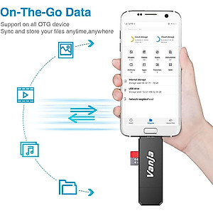 Vanja SD Card Reader, Micro SD to USB OTG Adapter Micro USB Portable Memory Card Reader for SD TF SDXC SDHC MMC RS-MMC Micro SD Micro SDXC Micro SDHC Card and UHS-I Cards