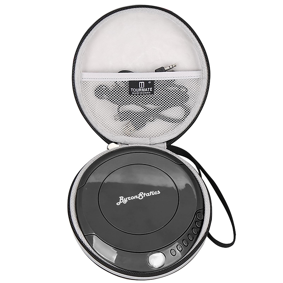 Tourmate CD Player Case Compatible for ByronStatics PCD220B / GPX PCB319B Portable Disc CD Player, Travel Carrying Stoarge Holder (Black, Case Only)